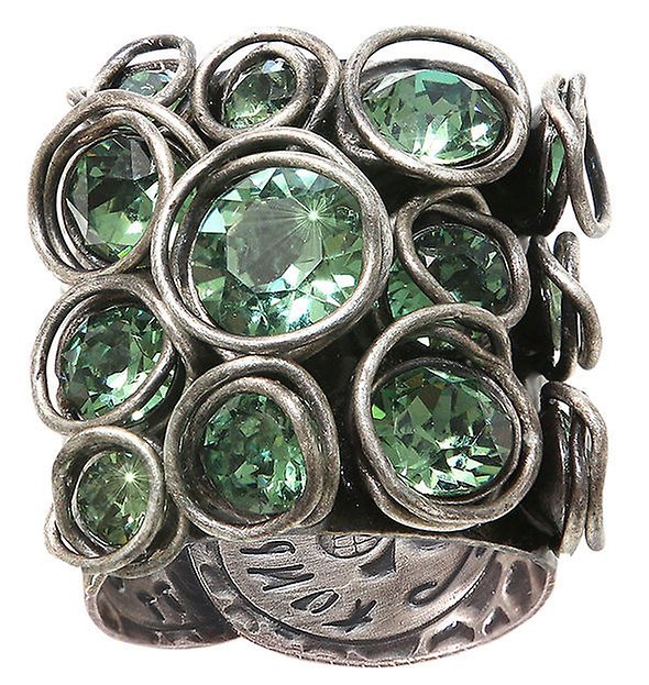 KONPLOTT / Ring Sparkle Twist grün Erinite