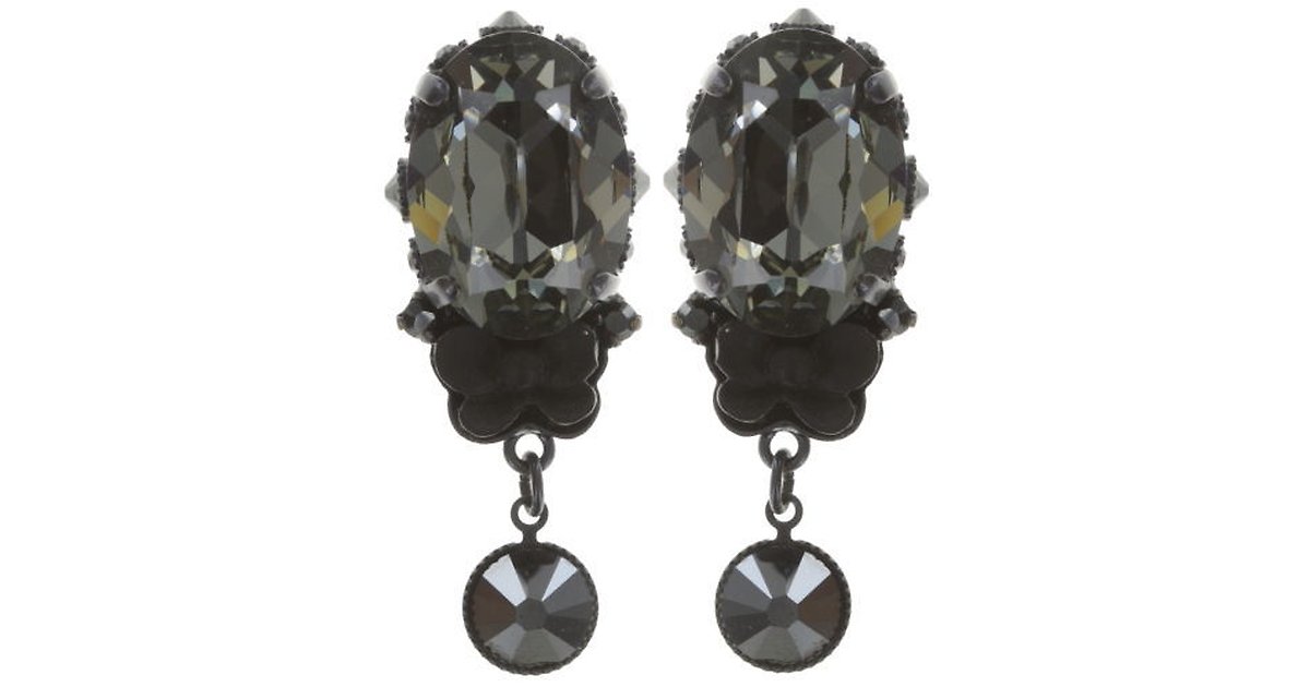 KONPLOTT / Earring Stud Dangling Blood Bite Vampire Black