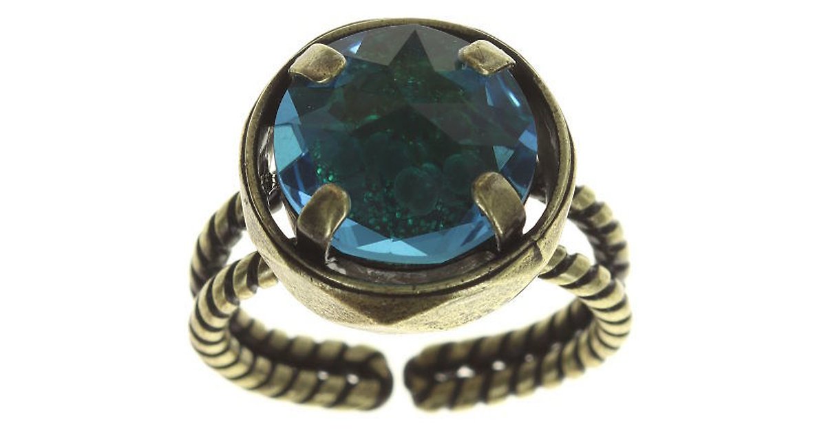 KONPLOTT / Ring Medieval Pop Blue / Green size S