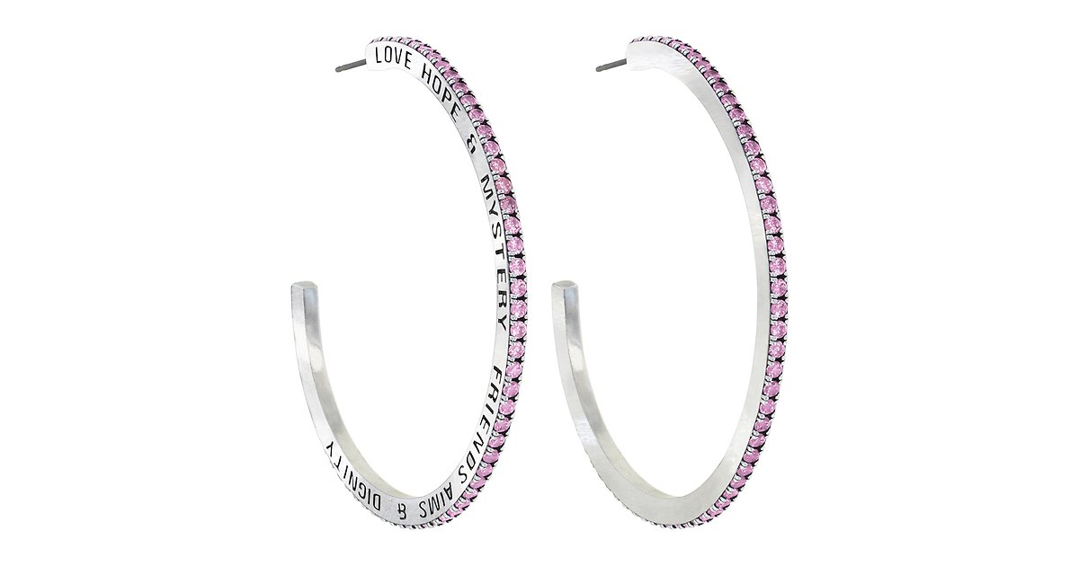 KONPLOTT / Creole earrings Daily Glam Pink Pink 58.8mm