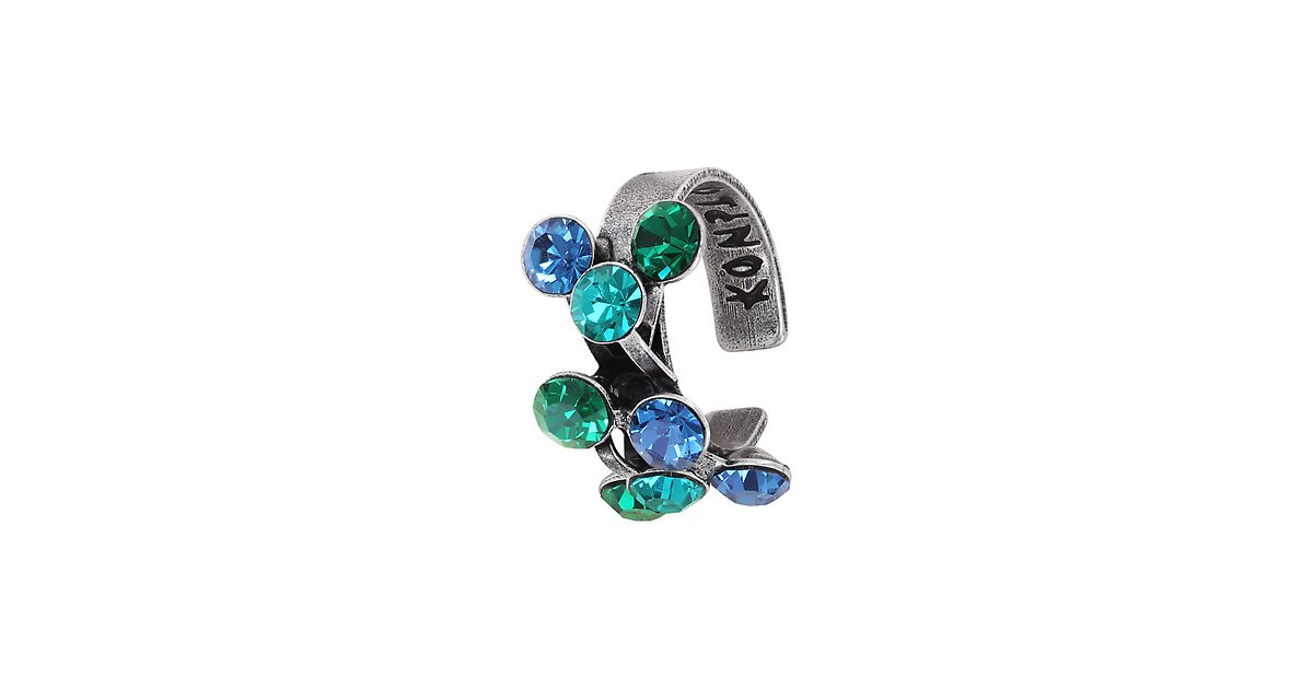 KONPLOTT / Ear cuff Magic Fireball blue/green Classic Size (21mm Ø)